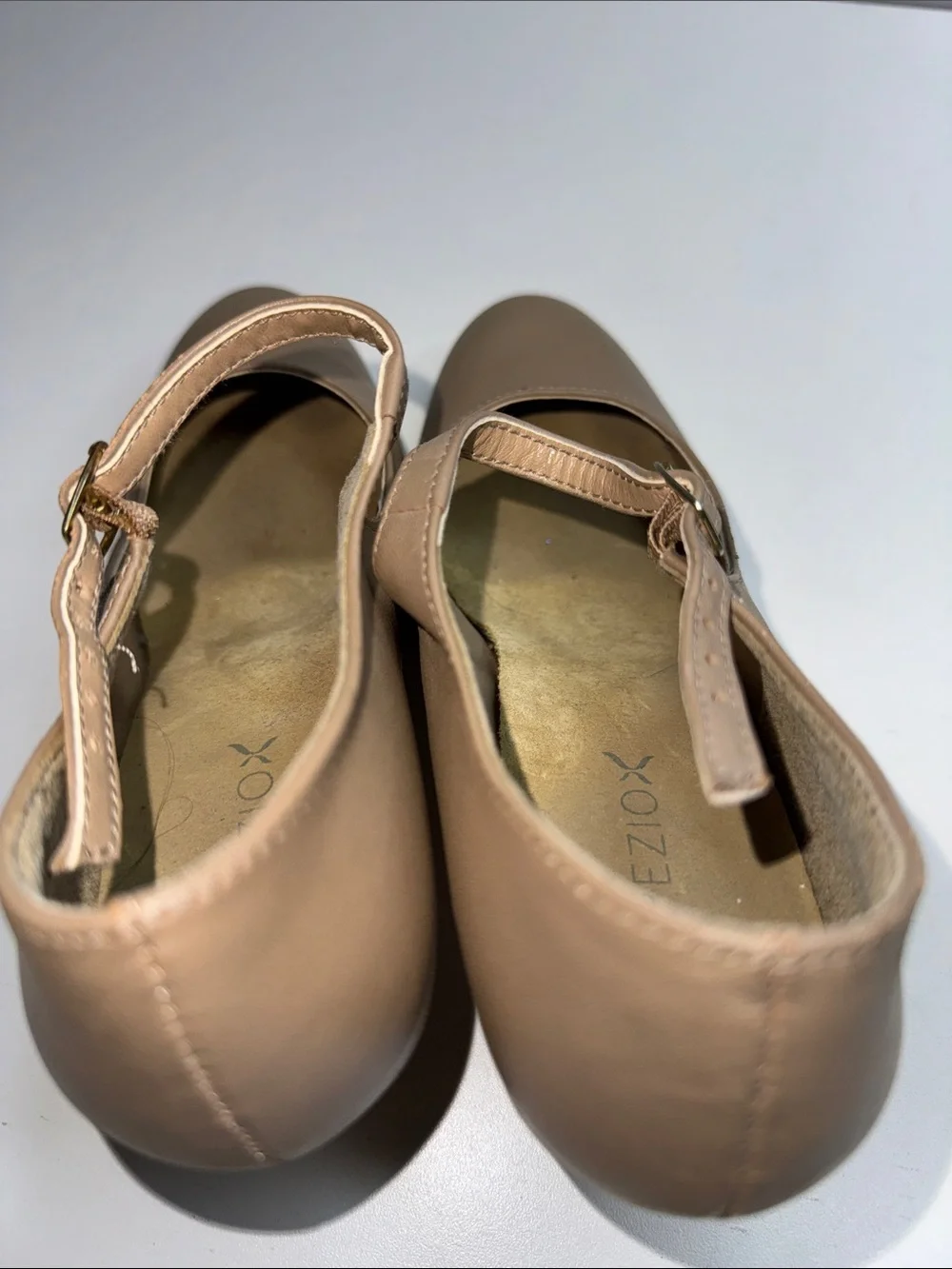 Capezio | Shoes | Capezio Tele Tone Tap Shoes Womens Nude Leather Mary ...